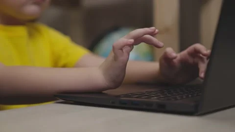 close-up children hands press keys keybo... | Stock Video | Pond5