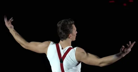 Close up of a circus performer posing on... | Stock Video | Pond5