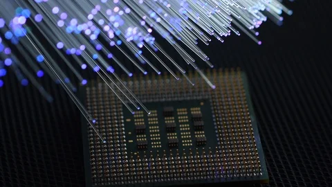 Close up of computer CPU Chip Processor ... | Stock Video | Pond5