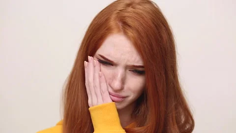 Close up confused sad upset crying ginge... | Stock Video | Pond5