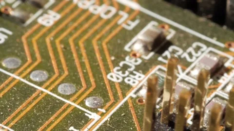 Close-up of connectors and transistors o... | Stock Video | Pond5