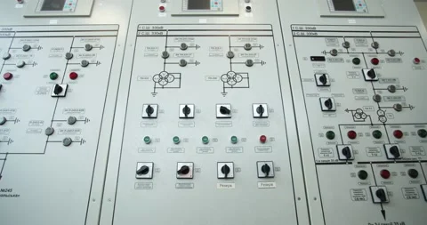 Close up of a control panel at the facto... | Stock Video | Pond5