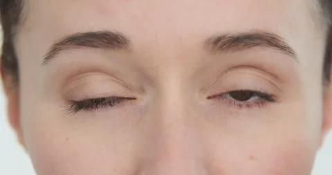Close up, crazy eyes blink in different ... | Stock Video | Pond5