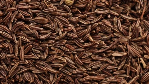 Close up of cumin, rotation in circle. c... | Stock Video | Pond5