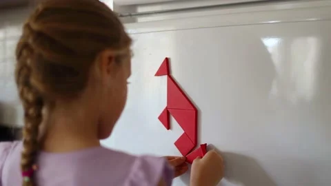 Close up of Cute little girl connecting ... | Stock Video | Pond5