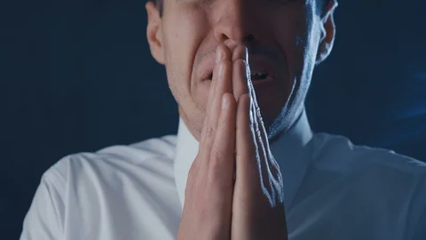 Close-up of a depressed businessman in d... | Stock Video | Pond5