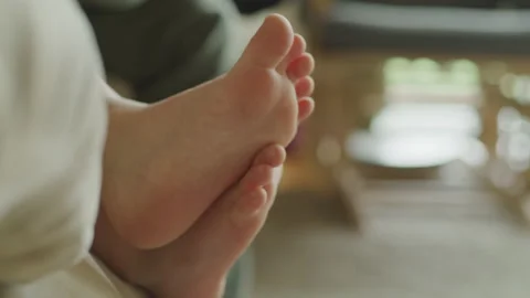 Close up detail of Little Boy Feet movi... | Stock Video | Pond5