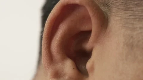 Close-up of ear, Asian man with hearing ... | Stock Video | Pond5