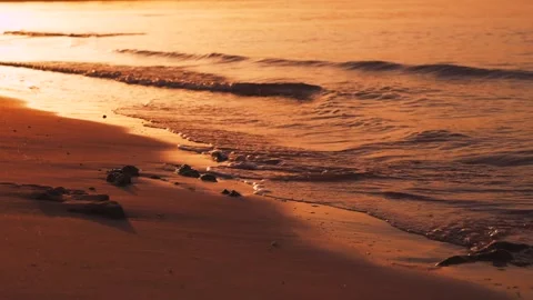 Close-up of edge of sea wave on a sandy ... | Stock Video | Pond5