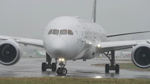 Close Up EVA Air Boeing 787 Passenger Ai... | Stock Video | Pond5