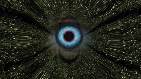 Close up of evil scary eye on spooky bac... | Stock Video | Pond5