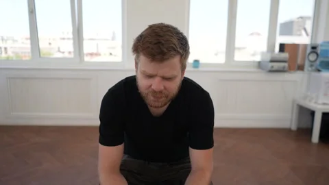 Close-up face of distressed young man cr... | Stock Video | Pond5