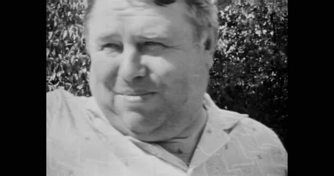 Close-up, fat man portrait, double chin.... | Stock Video | Pond5