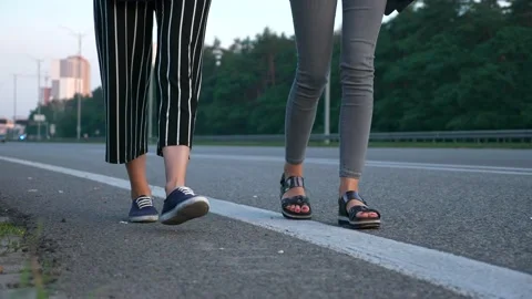 Footsteps Ashphalt Stock Video Footage | Royalty Free Footsteps ...