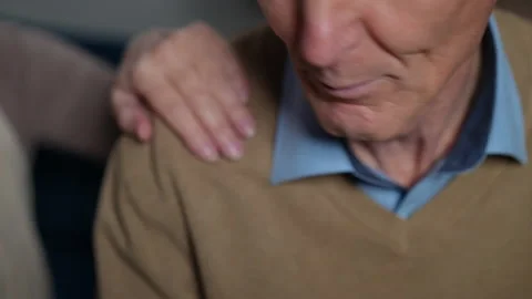 Close-up female hand touching shoulder o... | Stock Video | Pond5