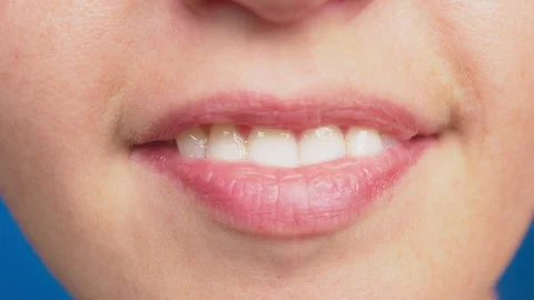 close-up, female lips without makeup, on... | Stock Video | Pond5