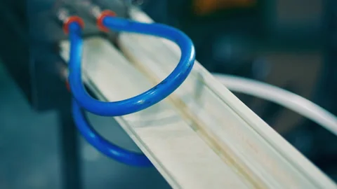 Close up of a fiberglass bar moving thro... | Stock Video | Pond5