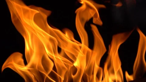 Close up of Fire and Burning Flames, Bla... | Stock Video | Pond5