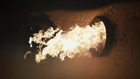 a close up of a fire coming out of a hol... | Stock Video | Pond5