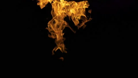Close Fire Flames Igniting And Burning, ... | Stock Video | Pond5