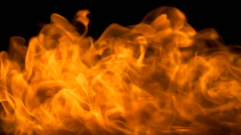 Close Fire Flames Igniting And Burning, ... | Stock Video | Pond5