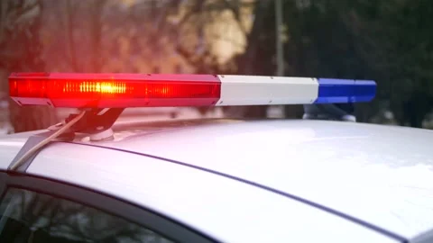 Close-up of flashing police signal light... | Stock Video | Pond5