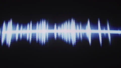 Close Footage of Soundwaves Blinking on ... | Stock Video | Pond5