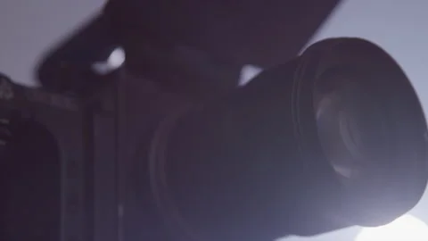 Close Footage of a Video Camera Turning ... | Stock Video | Pond5