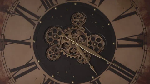 Close Footage of a Vintage Clock with Ex... | Stock Video | Pond5