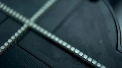 A close up of a futuristic led strip on ... | Stock Video | Pond5