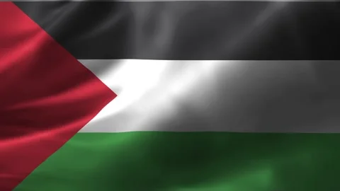Close-up of the Gaza Strip flag waving i... | Stock Video | Pond5