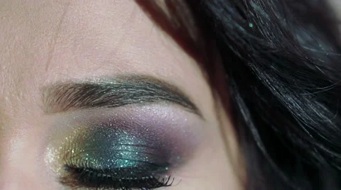 Close up of girl's big eye. Slowly | Stock Video | Pond5