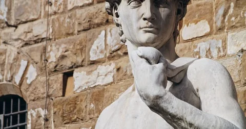 Close-up glorious famous replica statue ... | Stock Video | Pond5