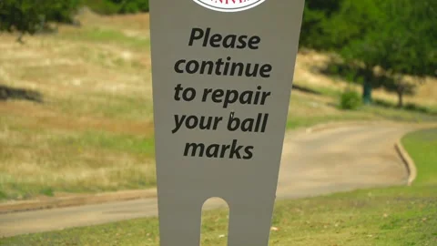 Close Up of Good Golf Etiquette Sign | Stock Video | Pond5