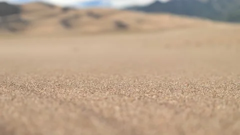 Close Up Grains of Sand Blowing in the W... | Stock Video | Pond5