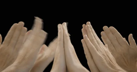 Close-up of a group of hands clapping th... | Stock Video | Pond5