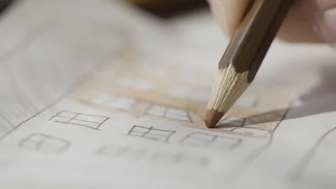 Close up hand of child while drawing usi... | Stock Video | Pond5