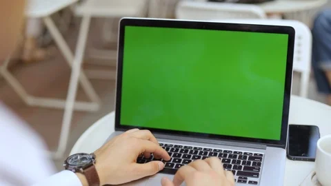 Close up hand man use laptop computer wi... | Stock Video | Pond5