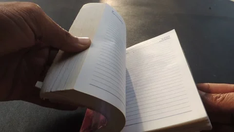 Notebook Turning Page Stock Video Footage | Royalty Free Notebook ...