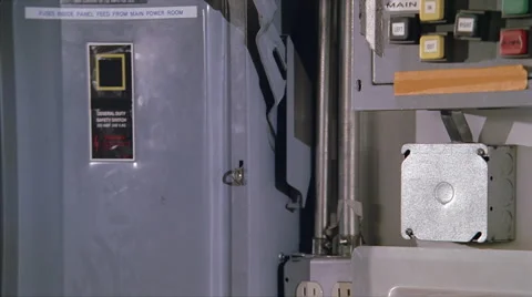 Close-up of hand turning breaker box swi... | Stock Video | Pond5