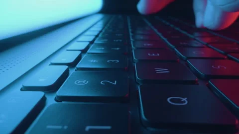 Close up of hands typing and coding on l... | Stock Video | Pond5