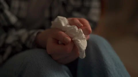 Female Crying Tissue Stock Video Footage | Royalty Free Female Crying ...