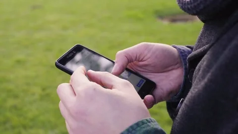 Close-Up Of Hands Using Google Maps In S... | Stock Video | Pond5