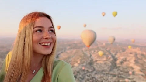 Woman Flying Balloon Stock Videos – Royalty-Free HD & 4K Videos