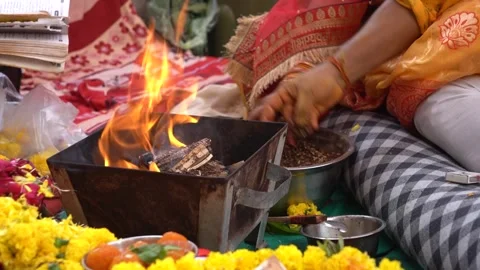 Havan Kund Stock Footage ~ Royalty Free Stock Videos | Pond5