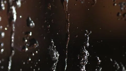 Close-up of heavy blobs of water sliding... | Stock Video | Pond5