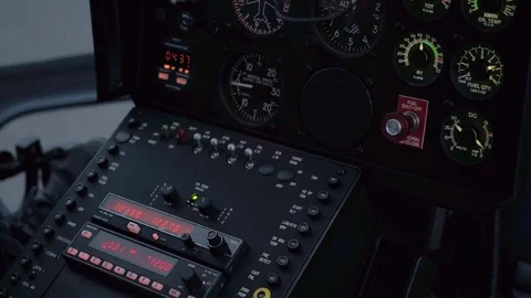 CLOSE UP: Helicopter flight control syst... | Stock Video | Pond5