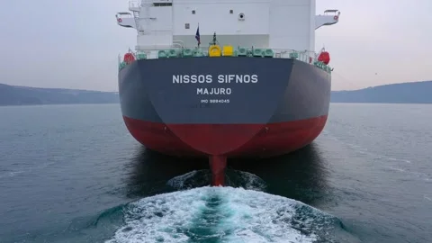 Close up of huge rudder of a crude oil t... | Stock Video | Pond5