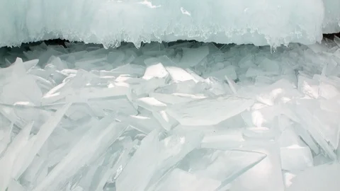 Close-up ice of natural glacier on Lake ... | Stock Video | Pond5