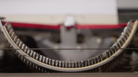 Close-Up Inside Typewriter Mechanism Typ... | Stock Video | Pond5